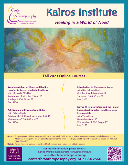 Kairos Fall ’23 online Courses - Center for Anthroposophy - Waldorf ...